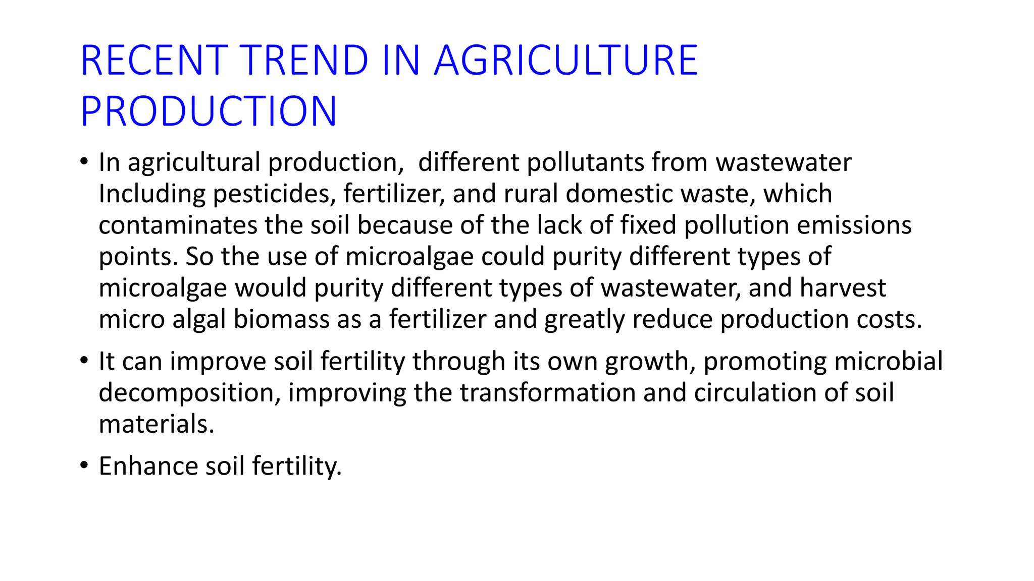 MICROALGAE AS BIOFERTILIZERS. pptx | PPTX
