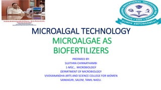 MICROALGAE AS BIOFERTILIZERS. pptx | PPTX