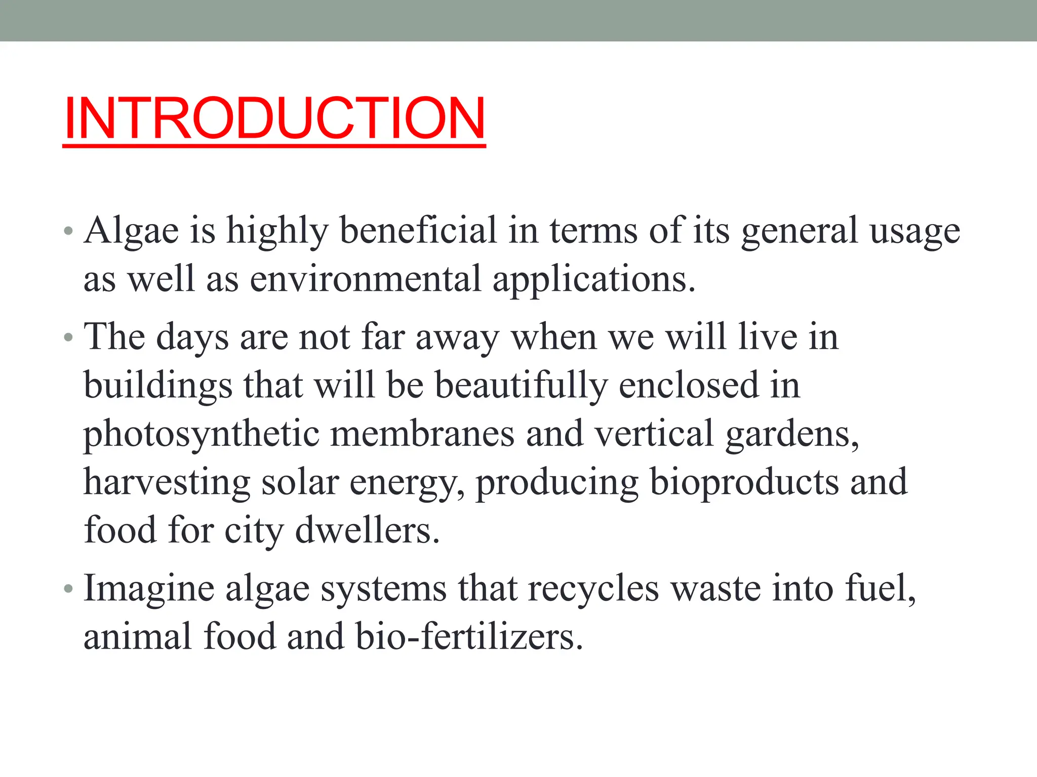 Microalgae Environmental Application | PPTX
