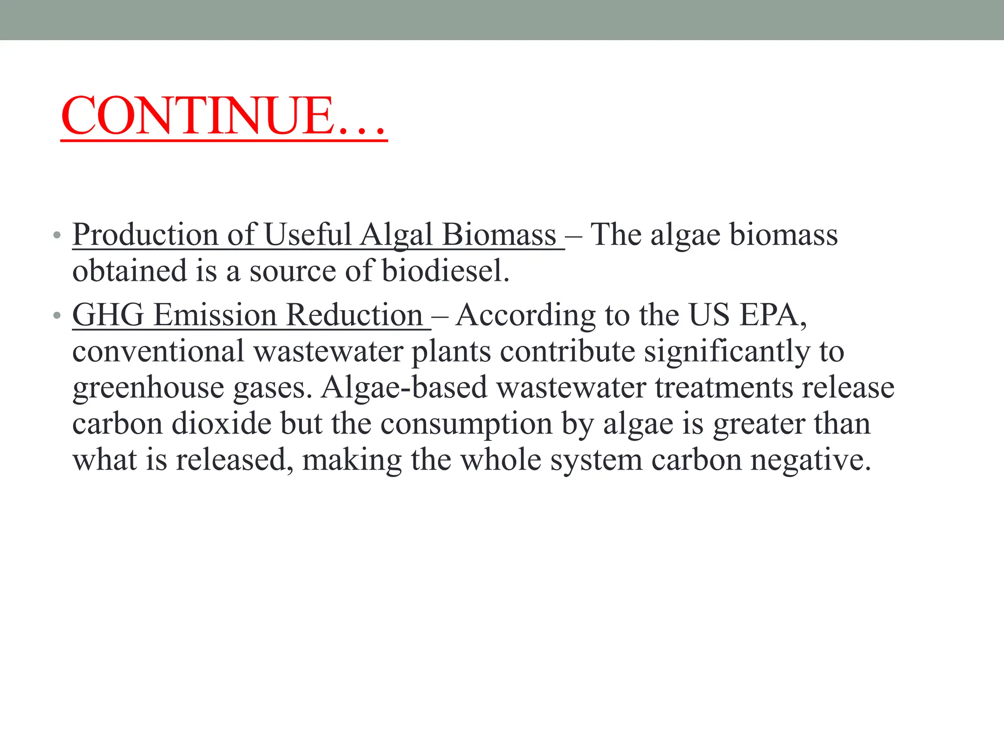 Microalgae Environmental Application | PPTX