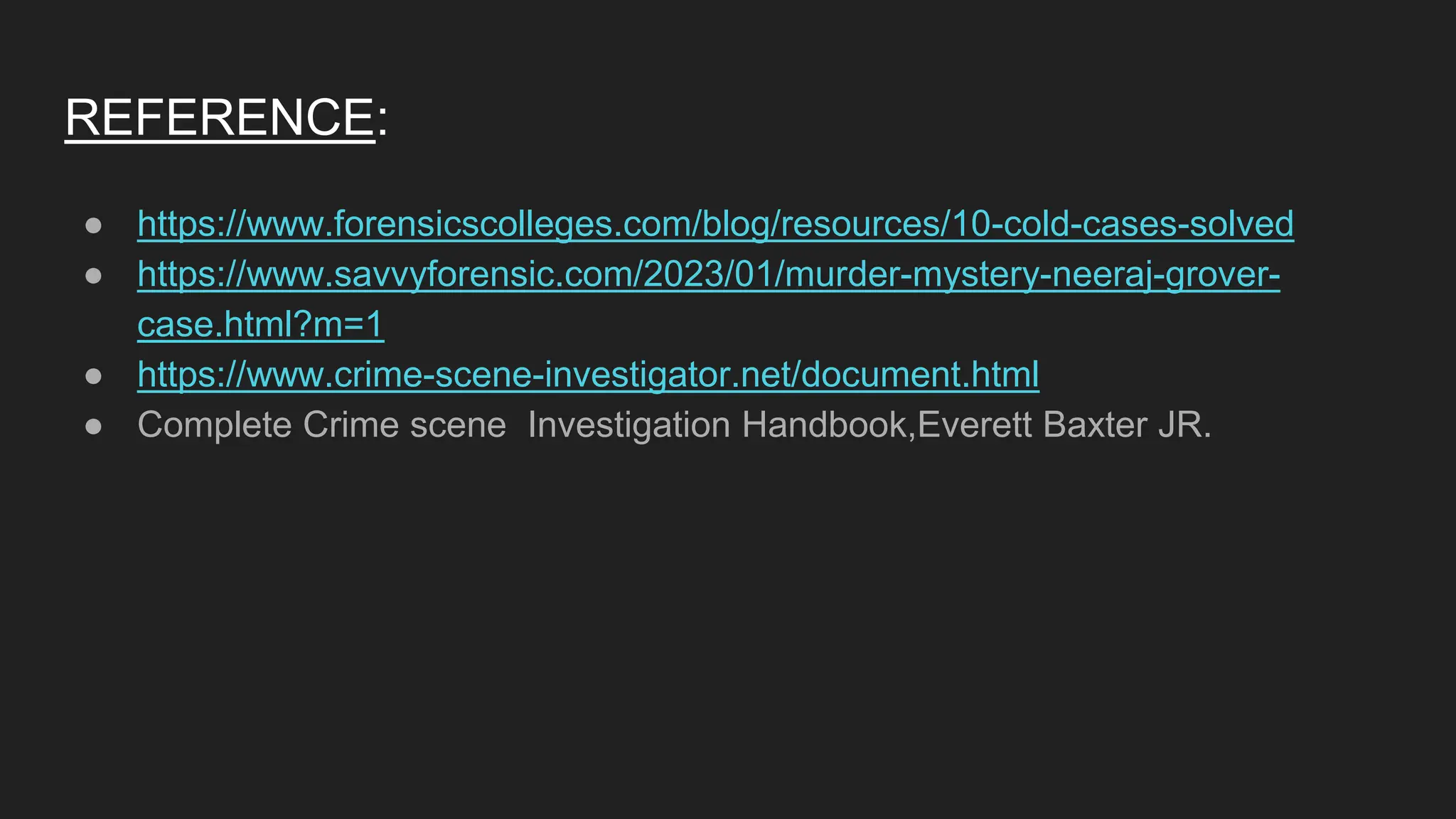Case studies and report writing of crime scene visits | PPTX