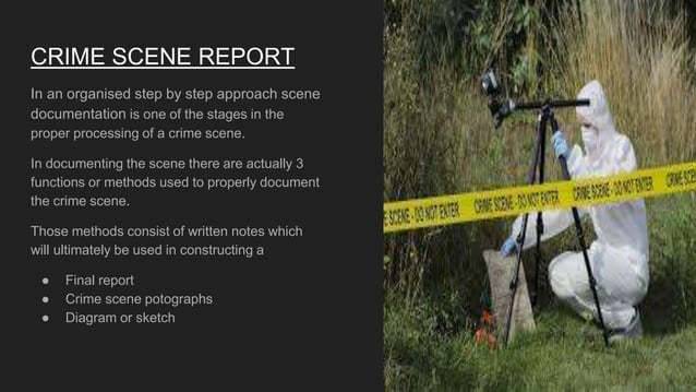 Case studies and report writing of crime scene visits | PPTX | Death ...