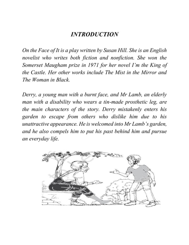 On the face of it English project for class 12 students | PDF