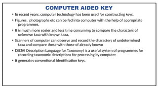 Taxonomic keys and. Their types. .pptx