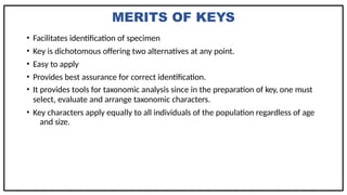 Taxonomic keys and. Their types. .pptx