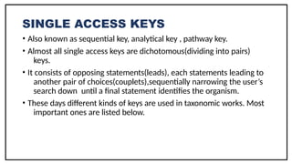 Taxonomic keys and. Their types. .pptx
