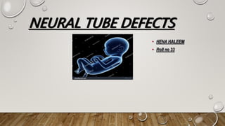 Neural tube defect | PPTX