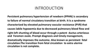 Persistent pulmonary hypertension of the newborn | PPTX