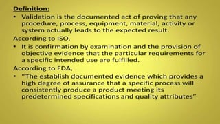 Validation and it's introduction and it's types and their brief information | PPT
