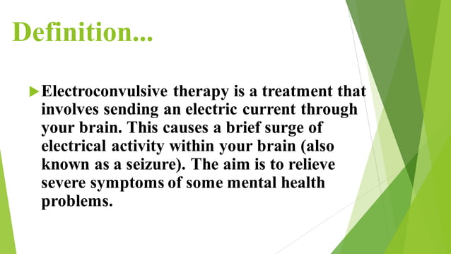 ECT Electroconvulsive therapy presentation PPT SlideShare . | PPT