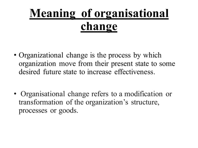 Organizational change | PDF