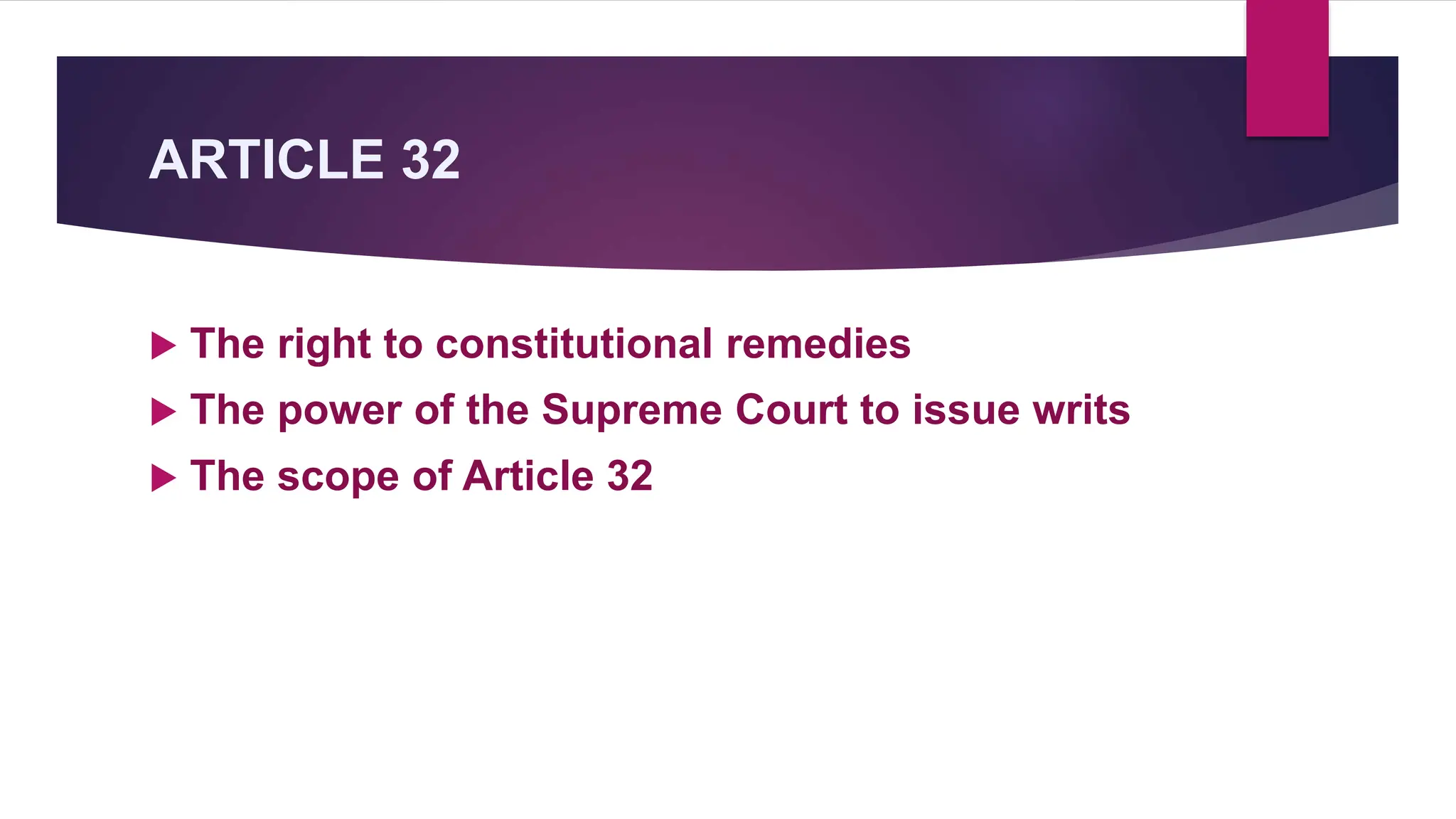 Rights are justiciable - Article 32..pptx