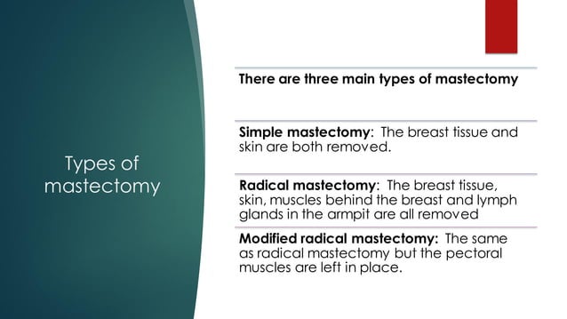 MASTECTOMY PROCEDURES NOTES PRESENTATION | PPT