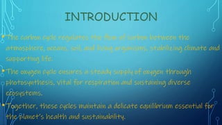 Carbon and Oxygen Cycle PPT for Class 9 children | PPTX