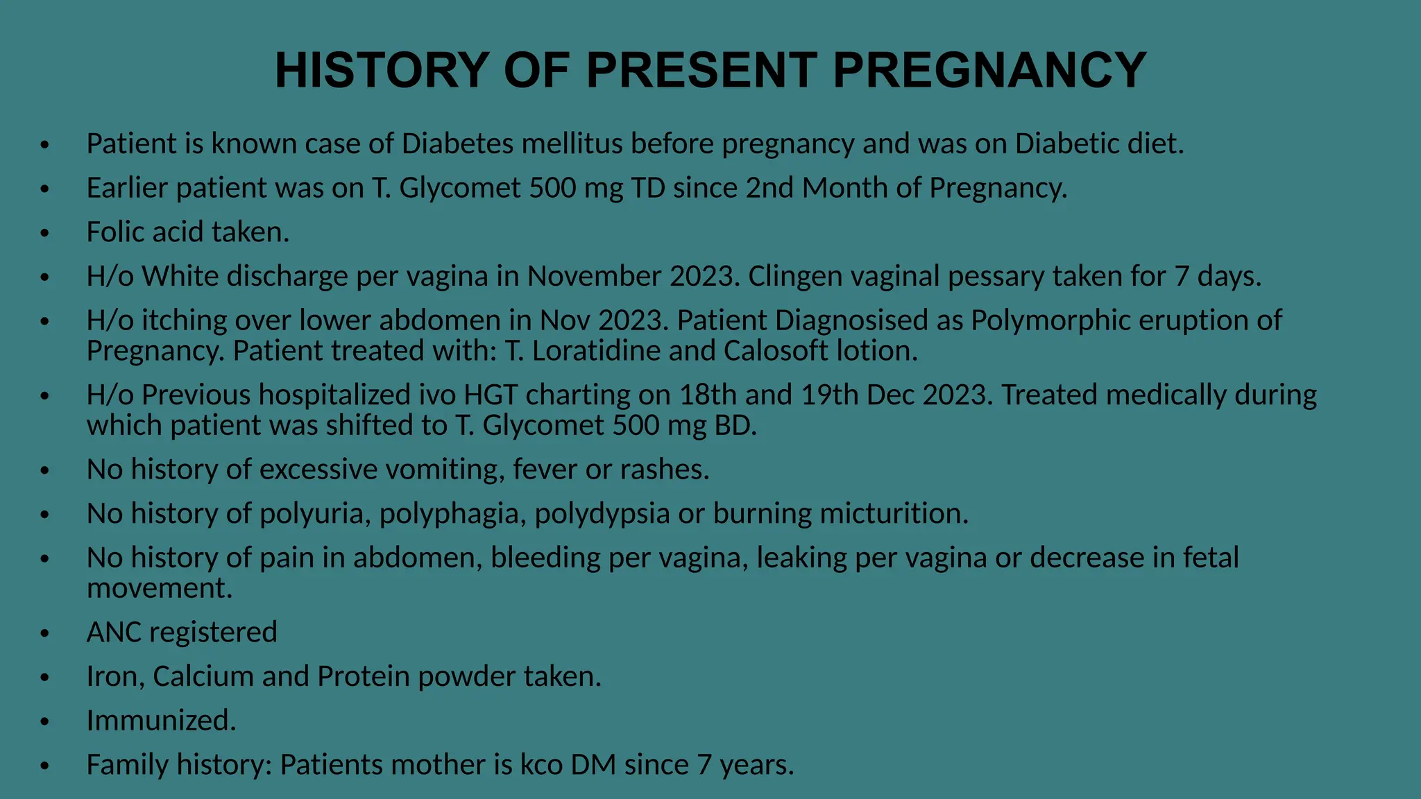 A case of Overt DM in pregnancy - management | PDF