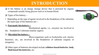 Bio battery power point presentation slide | PPT