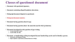 Questioned Documents(Forensic science... | PDF