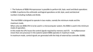 Microprocessor and microcontroller introduction and architecture of ...