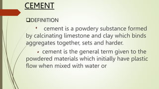 cementing raw materials plaster gypsum cement.pptx