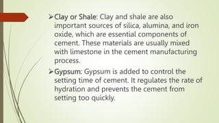 cementing raw materials plaster gypsum cement.pptx