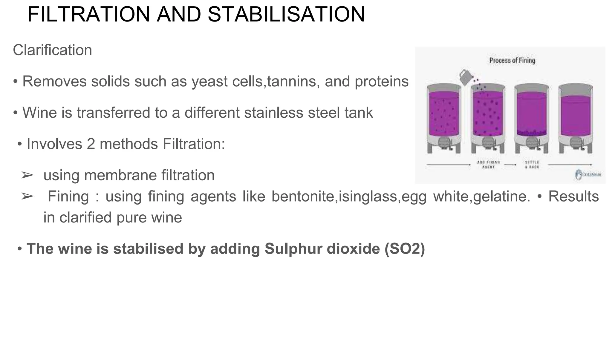 Industrial production of wine(about the various stages) | PPTX