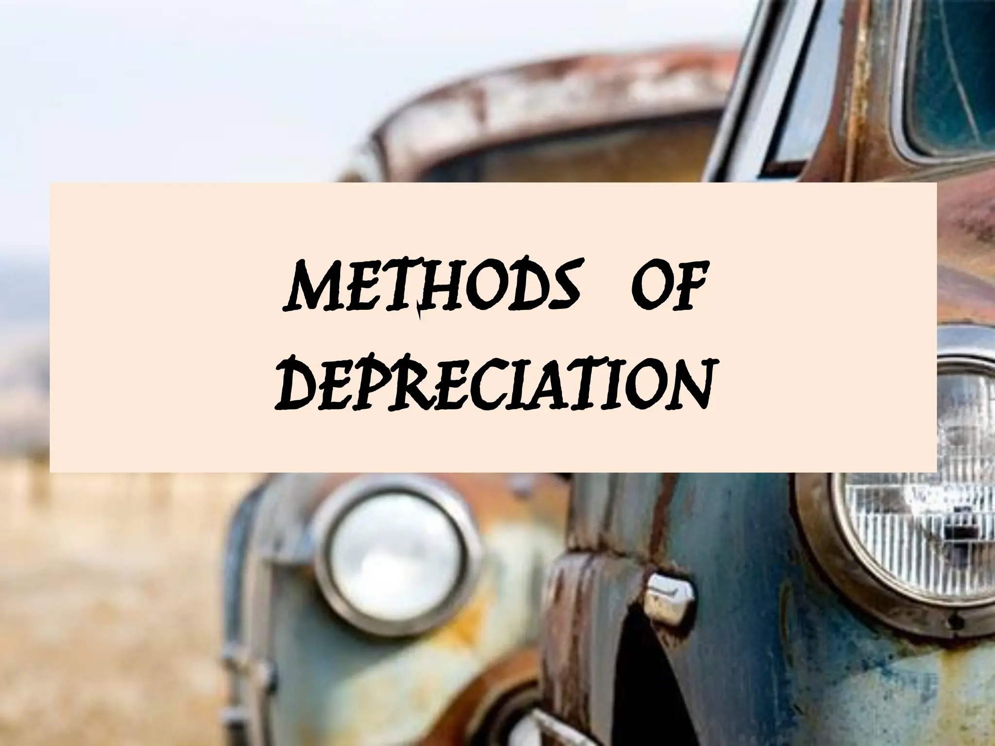 Depriciation class 11 accountancy presentation | PDF