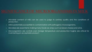 Microbes In dairy industries and its types of microorganisms in milk | PDF