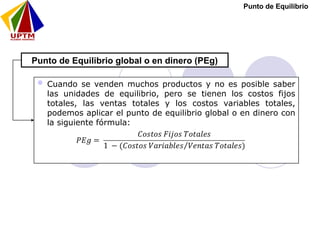 EL PUNTO DE EQUILIBRIO EN LAS FINANZAS TRABAJO DE PNF | PPT