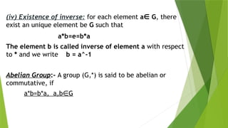 Group theory presentation by vasundhara kumari | PPTX | Physics | Science
