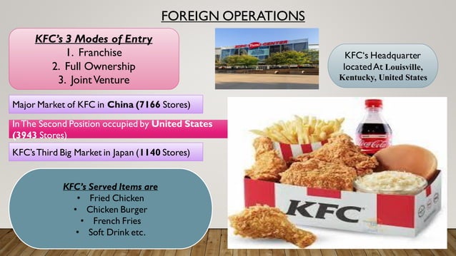 Overall operations of multinational company KFC | PDF