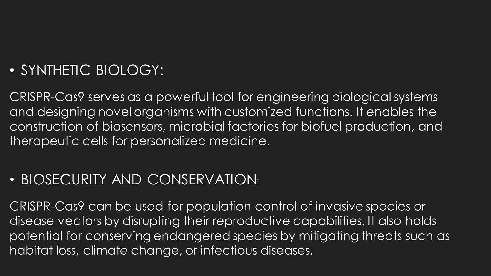 Introduction to CRISPR-Cas 9 and it's applications. | PDF