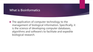 Bioinformatics ( Dharal Mistry ) M.Pharm | PPTX