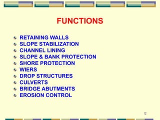 Gabions in civil engineering ppt presentation | PPTX