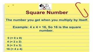 Square and Square root presentation by megha vermapdf | PPT