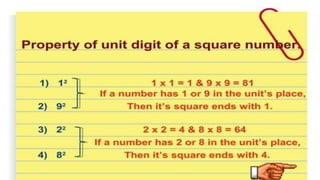 Square and Square root presentation by megha vermapdf | PPT