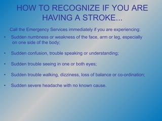 Stroke/types/risk factors/recognition of stroke | PDF