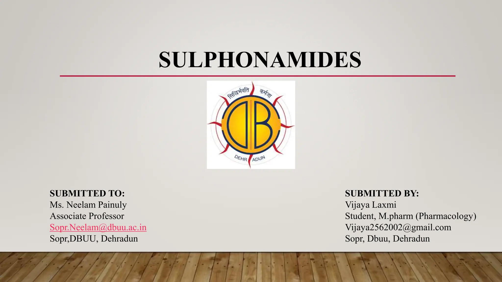 Sulphonamides, mechanisms and their uses | PPTX