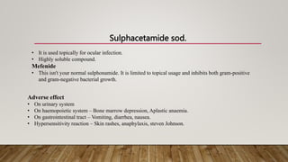 Sulphonamides, mechanisms and their uses | PPTX