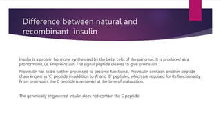 Recombinant dna technology (production of recombinant insulin) | PPTX