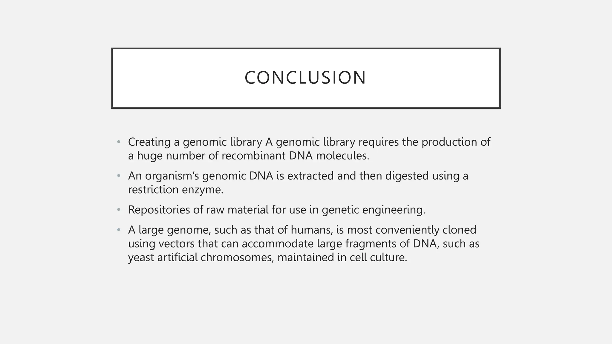 Genomic DNA And Complementary DNA Libraries construction. | PPT