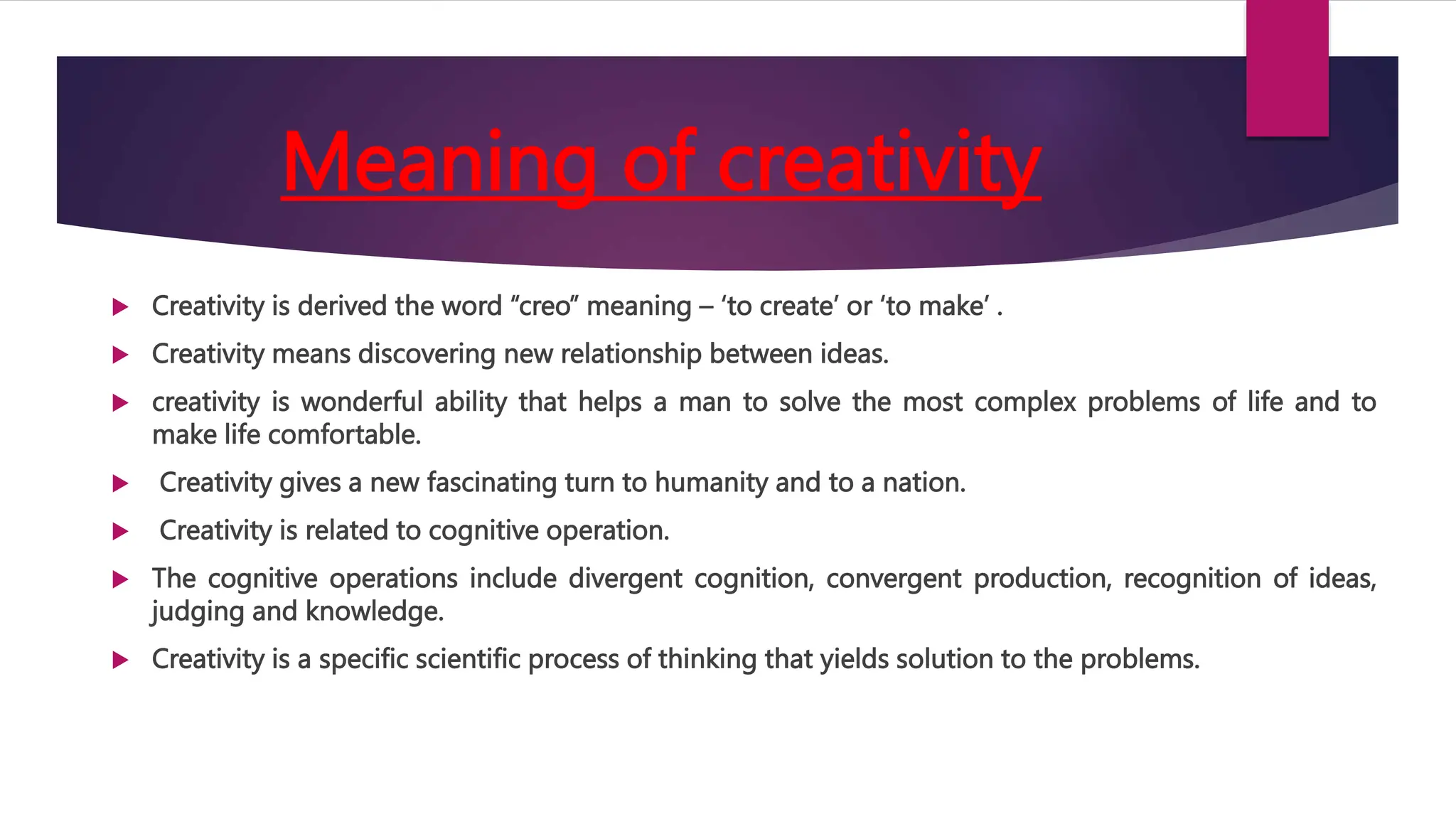 Creativity in learning and Teaching pptx | PPTX