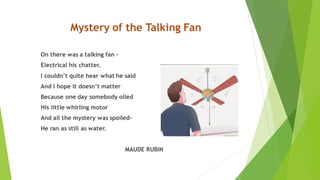 Class 7 chapter - Mystery of the talking fan | PDF