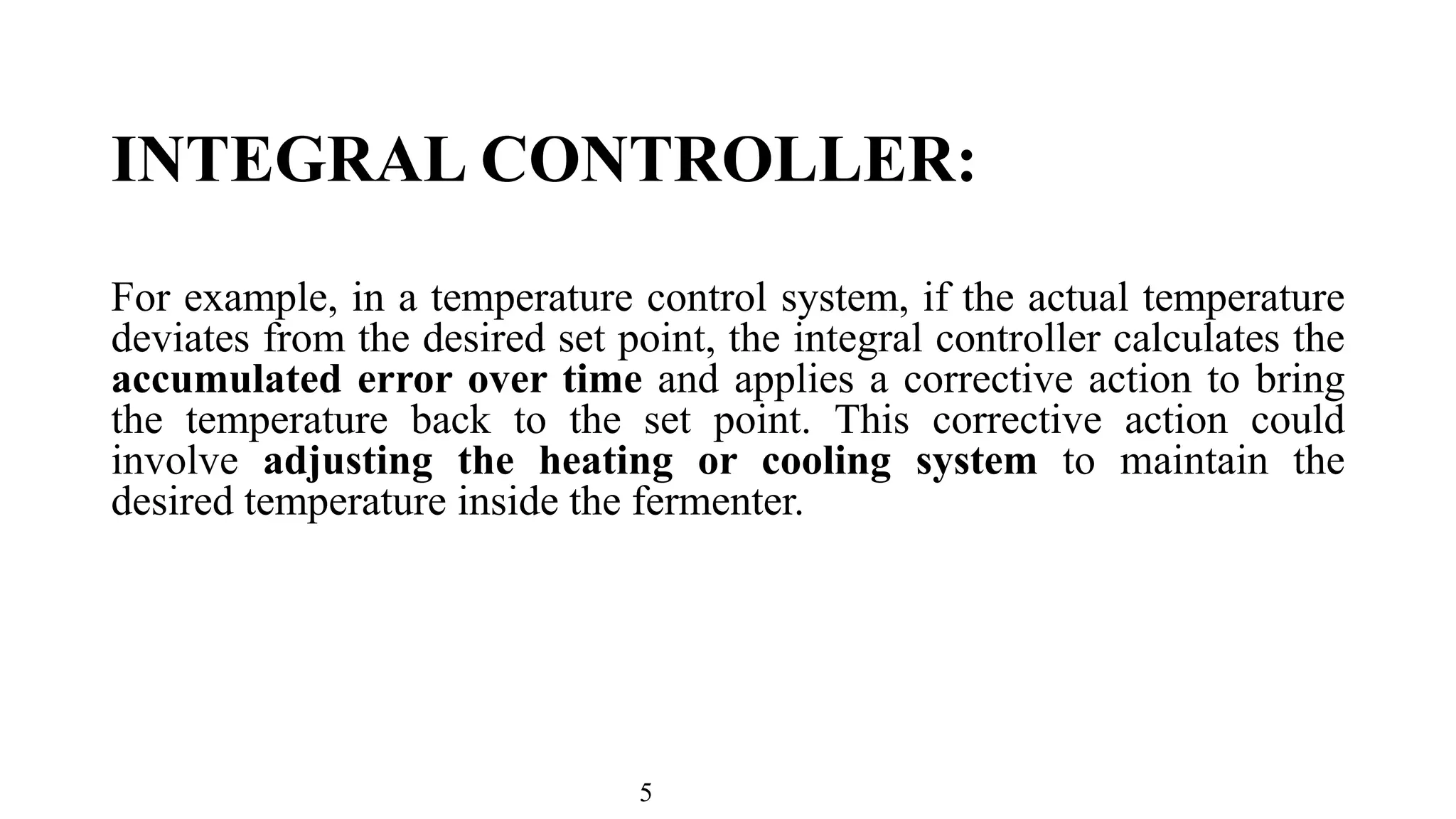 Integral Controller Tuning Of Controller Ppt