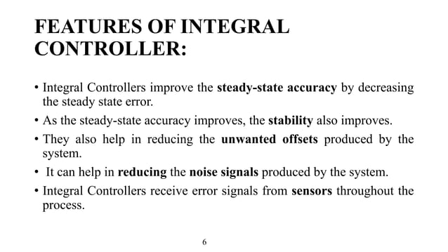 Integral controller, tuning of controller | PPT