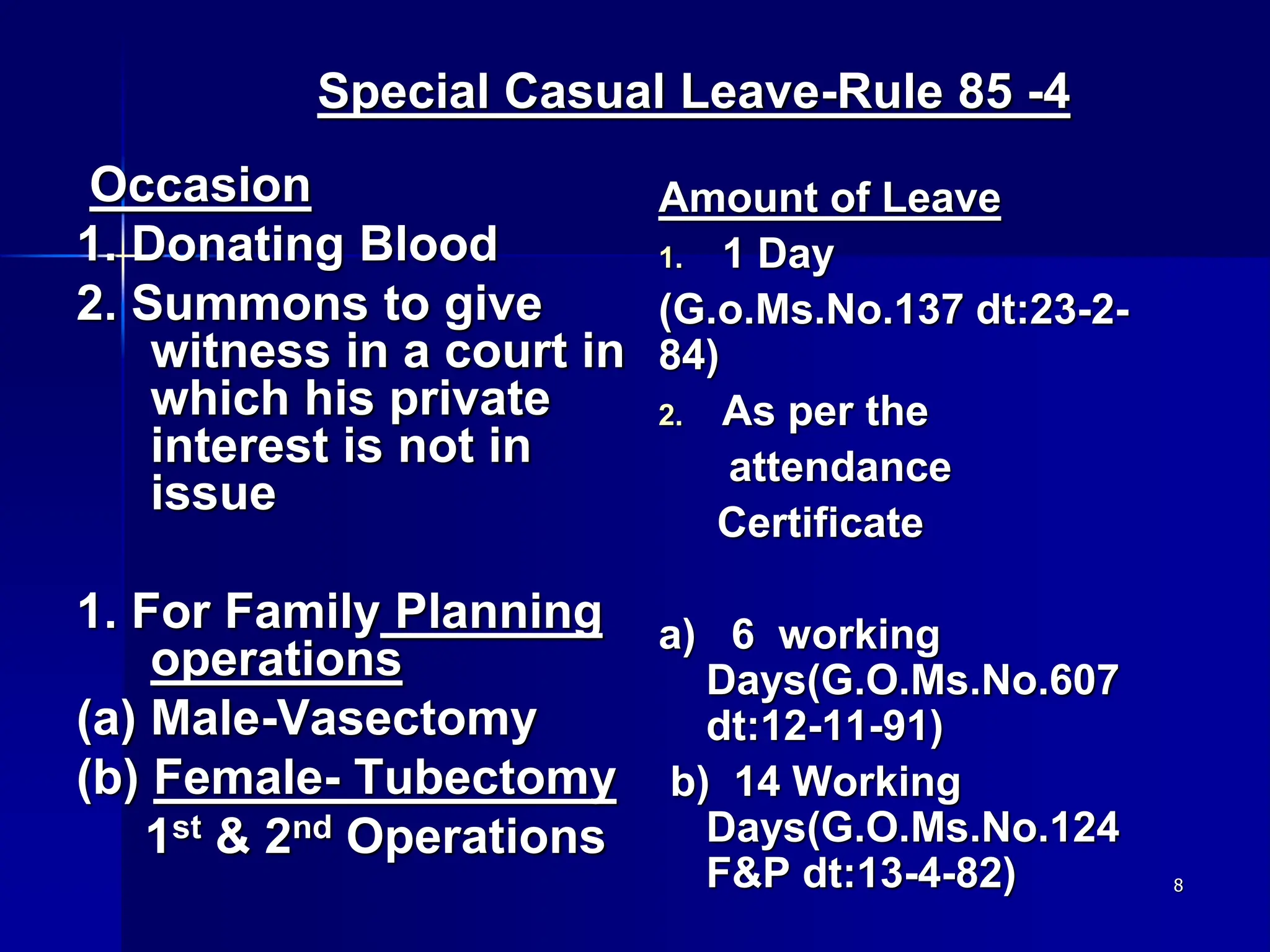 Leave rules of Andhra Pradesh for departmental exams | PDF