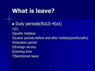 Leave rules of Andhra Pradesh for departmental exams | PDF