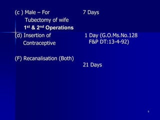 Leave rules of Andhra Pradesh for departmental exams | PDF