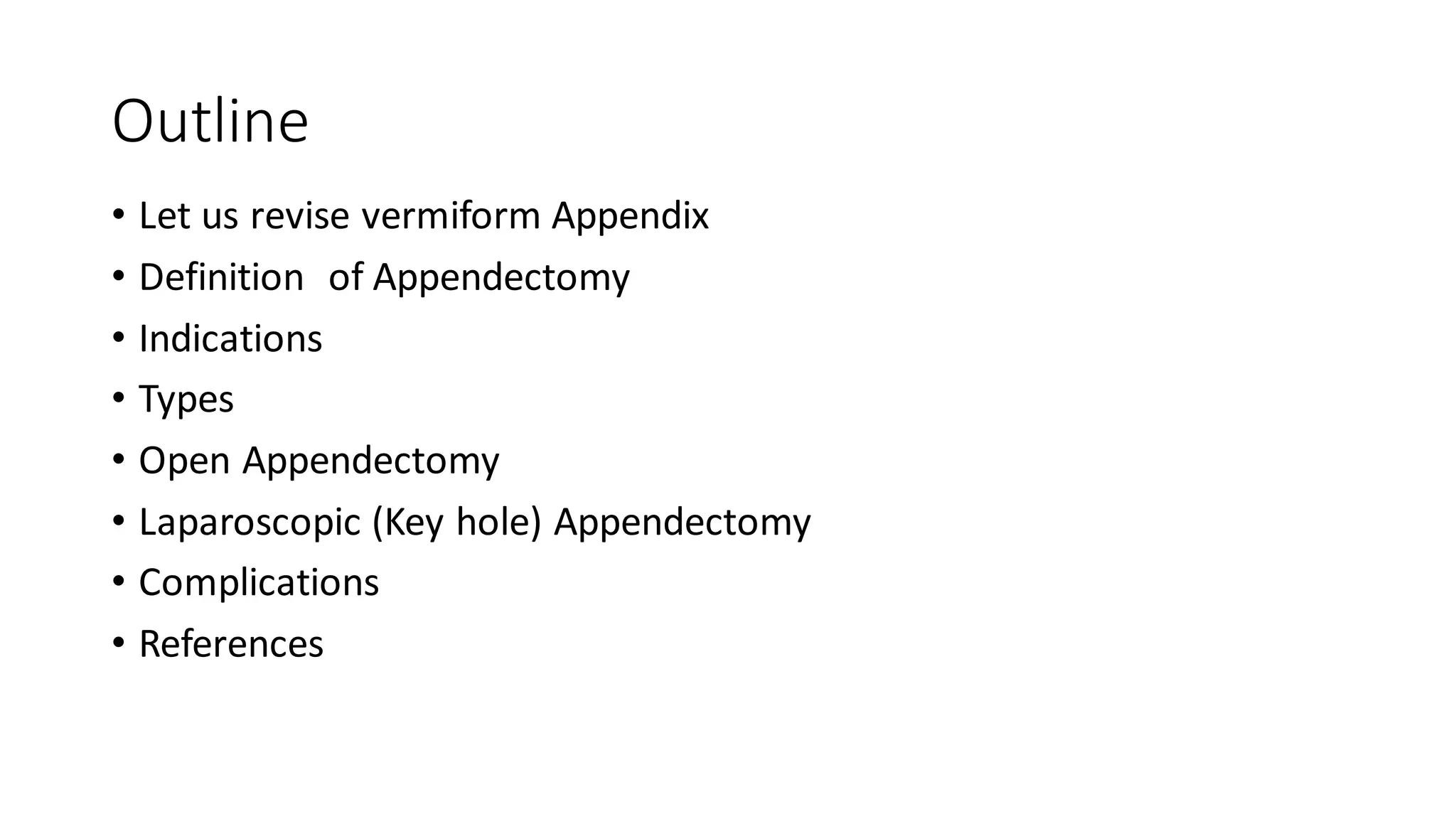 APPENDECTOMY PRESENTATION BY GENERAL SURGERY | PDF