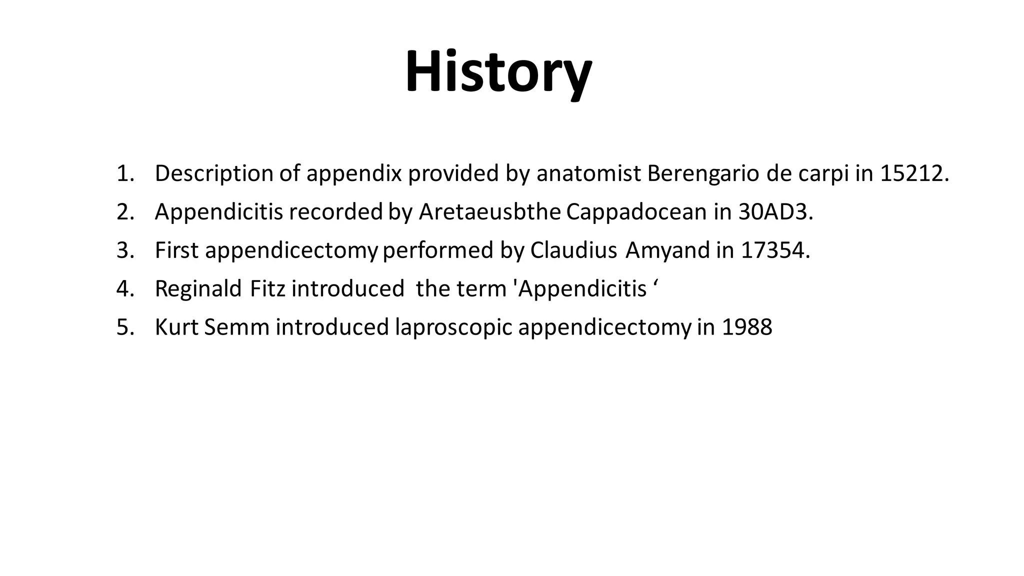 APPENDECTOMY PRESENTATION BY GENERAL SURGERY | PDF