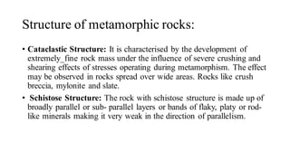 Structures and textures of metamorphic rocks | PDF